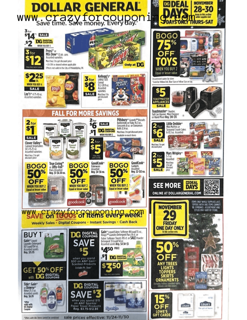 Dollar General Weekly Ad November 24 - November 30, 2024 - Crazy For Couponing