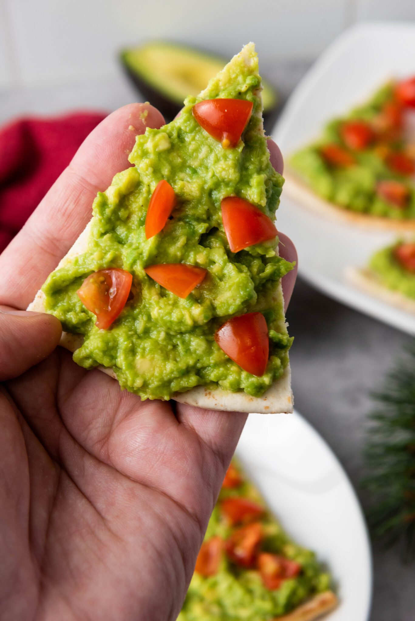 Festive Avocado Pita Tree Appetizers - Crazy For Couponing