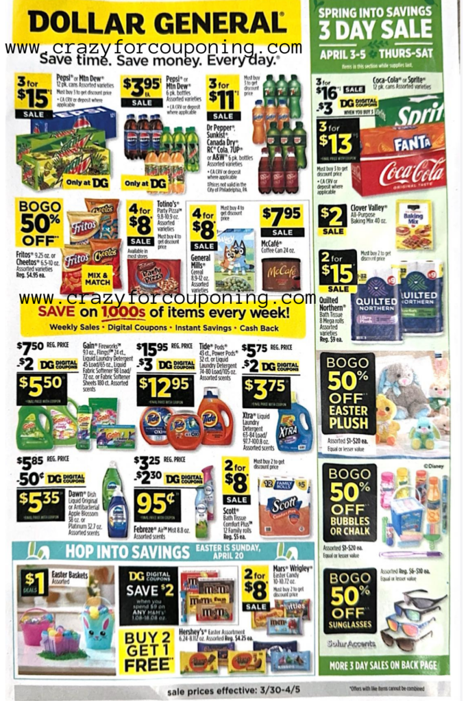 Dollar General Ad Scan March 30, 2025 - April 5, 2025 - Crazy For Couponing
