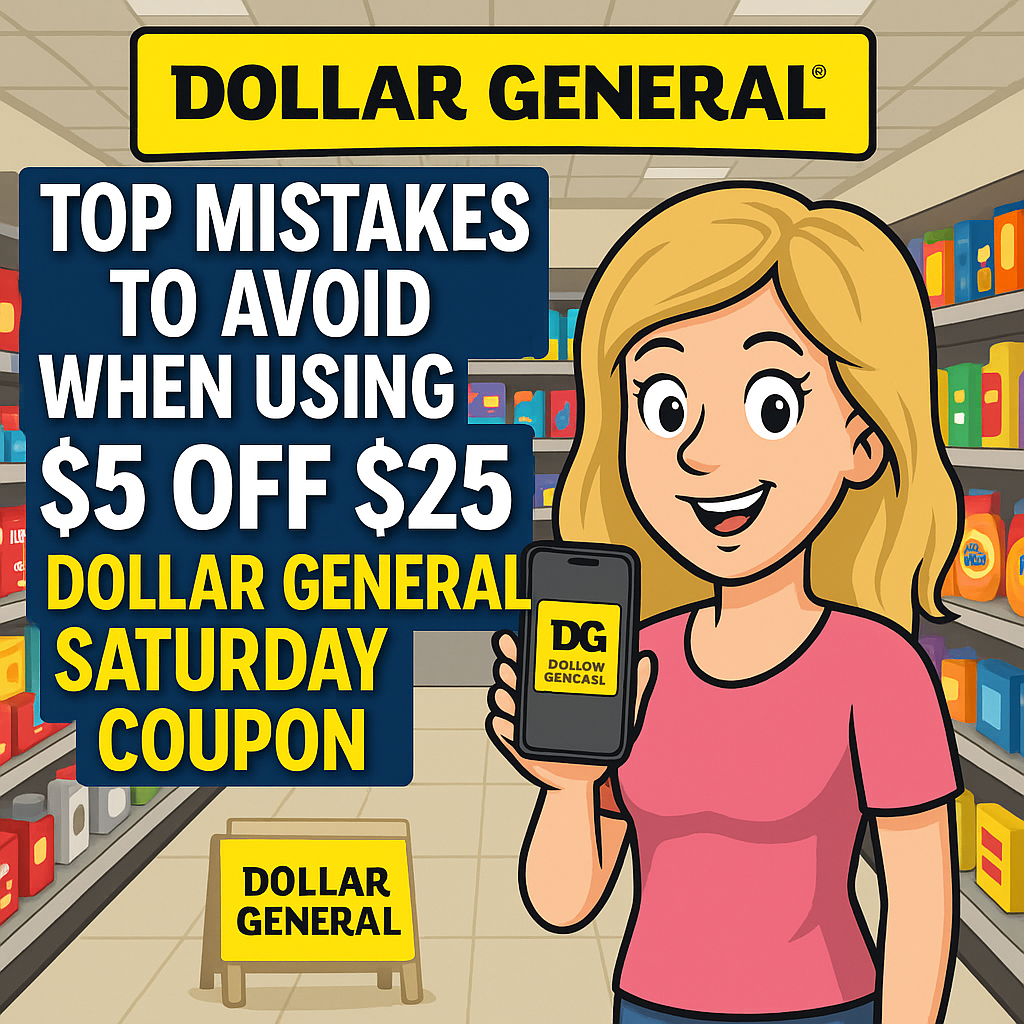 Top Mistakes to Avoid When Using Your $5 Off $25 Dollar General ...