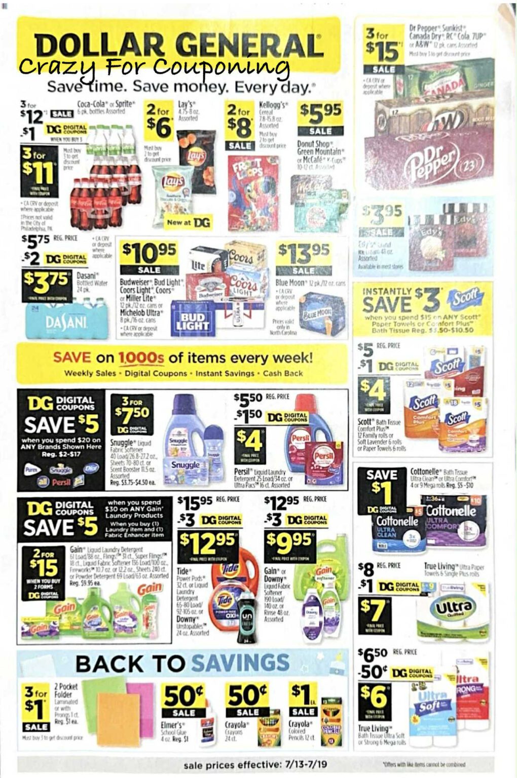 Dollar General Ad Scan July 13-July 19 Deals - Crazy For Couponing
